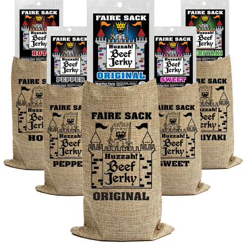 Buffalo Bills Faire Sack Huzzah! Beef Jerky - 5oz Packs w/ Burlap Bag