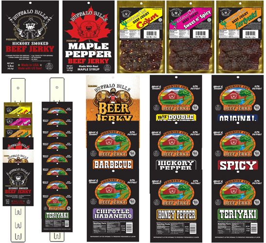 Buffalo Bills 1.5oz Jerky Packs 70-Pc Starter Kit