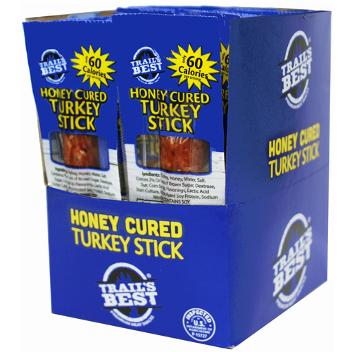 Trail’s Best 1oz Honey Cured Turkey Sticks in 20-Ct Boxes